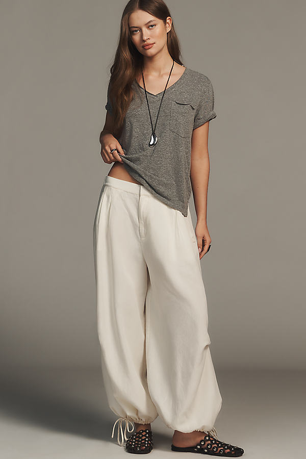PILCRO Pilcro Quinn Drapey V-Neck T-Shirt